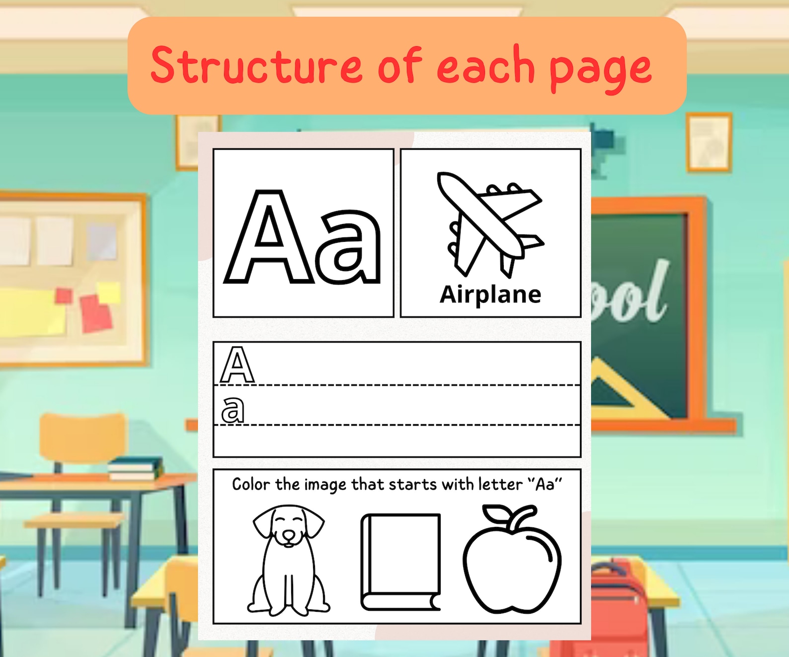 Alphabet Worksheets | Printable Kids' Learning PDF - Etsy