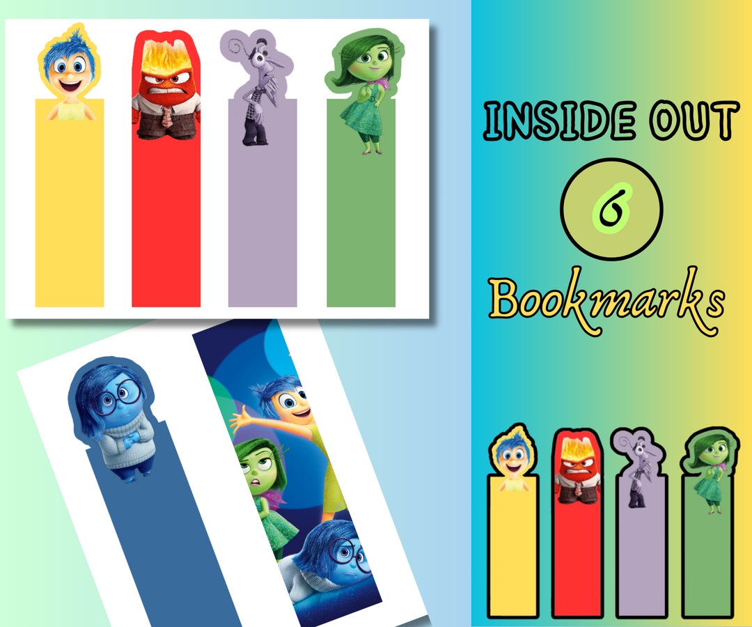 Inside Out Bookmarks | Printable Kids' Reading Accessory PDF - Etsy