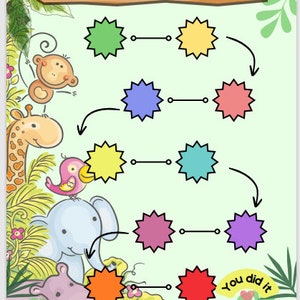Jungle Animals Reward Chart: Kids Training, Positive Behavior (PDF) - Etsy