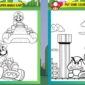 Super Mario Digital Coloring Book for Kids | Printable Coloring Pages ...
