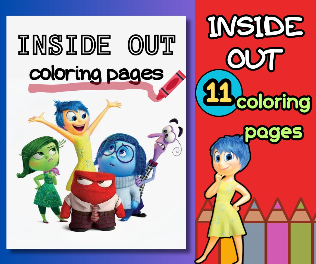 Inside Out Coloring Pages | Printable Kids' Activity PDF, Coloring Book ...