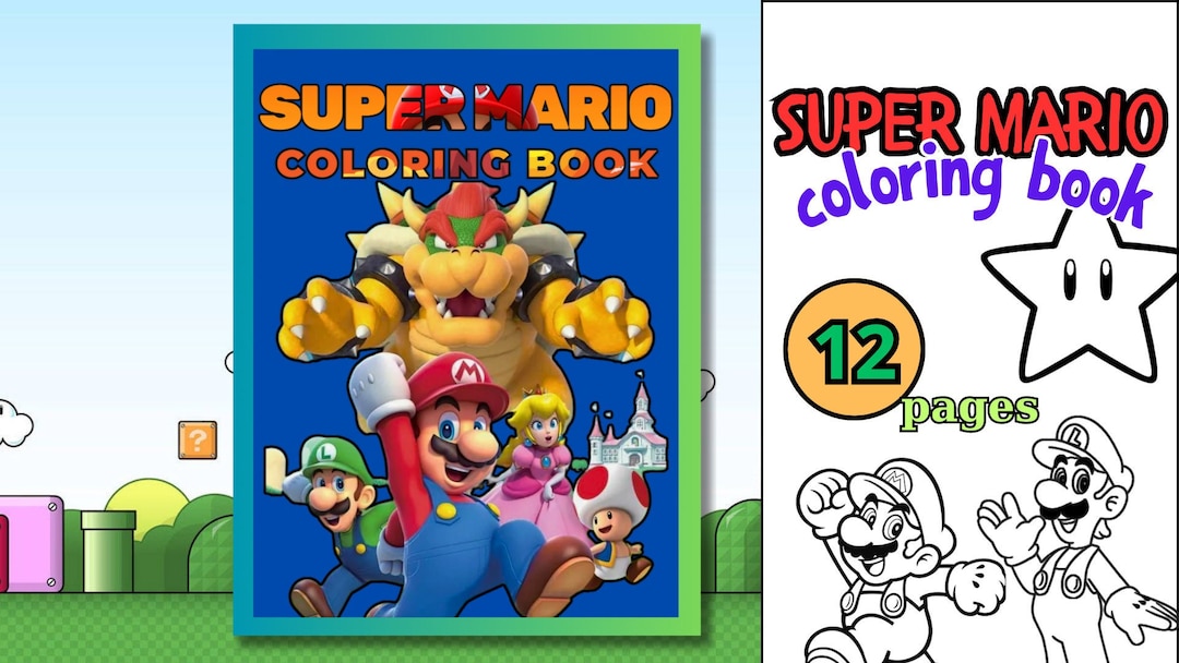 Super Mario Digital Coloring Book for Kids | Printable Coloring Pages ...