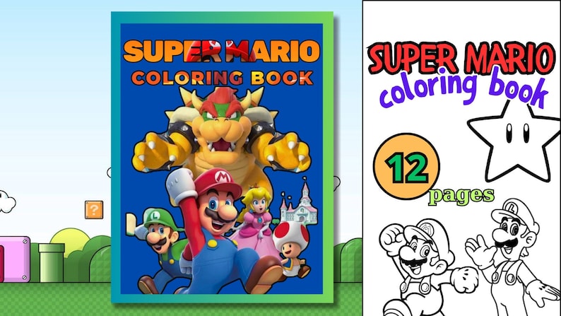 Super Mario Digital Coloring Book for Kids | Printable Coloring Pages ...