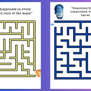 Inside Out Maze Worksheets for Kids - Printable Educational Activity ...