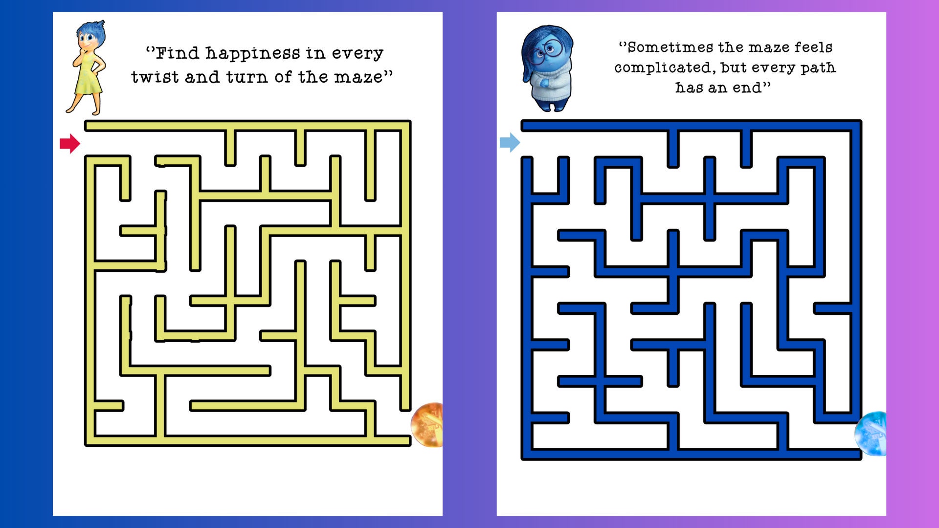 Inside Out Maze Worksheets for Kids - Printable Educational Activity ...