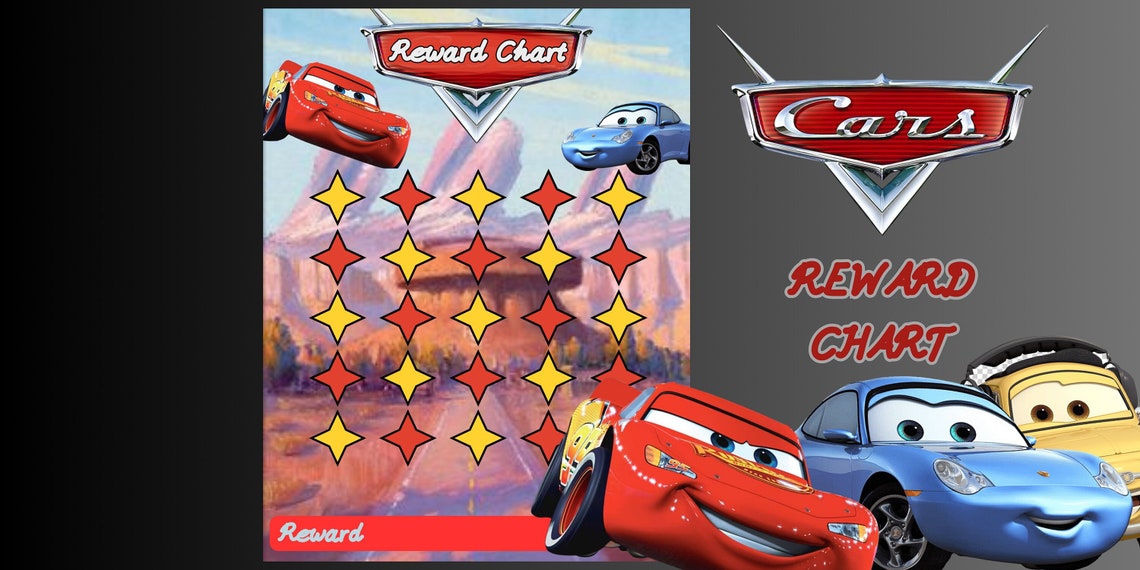 Cars Reward Chart, Mcqueen Reward Chart, Lightning Mcqueen Reward Chart ...