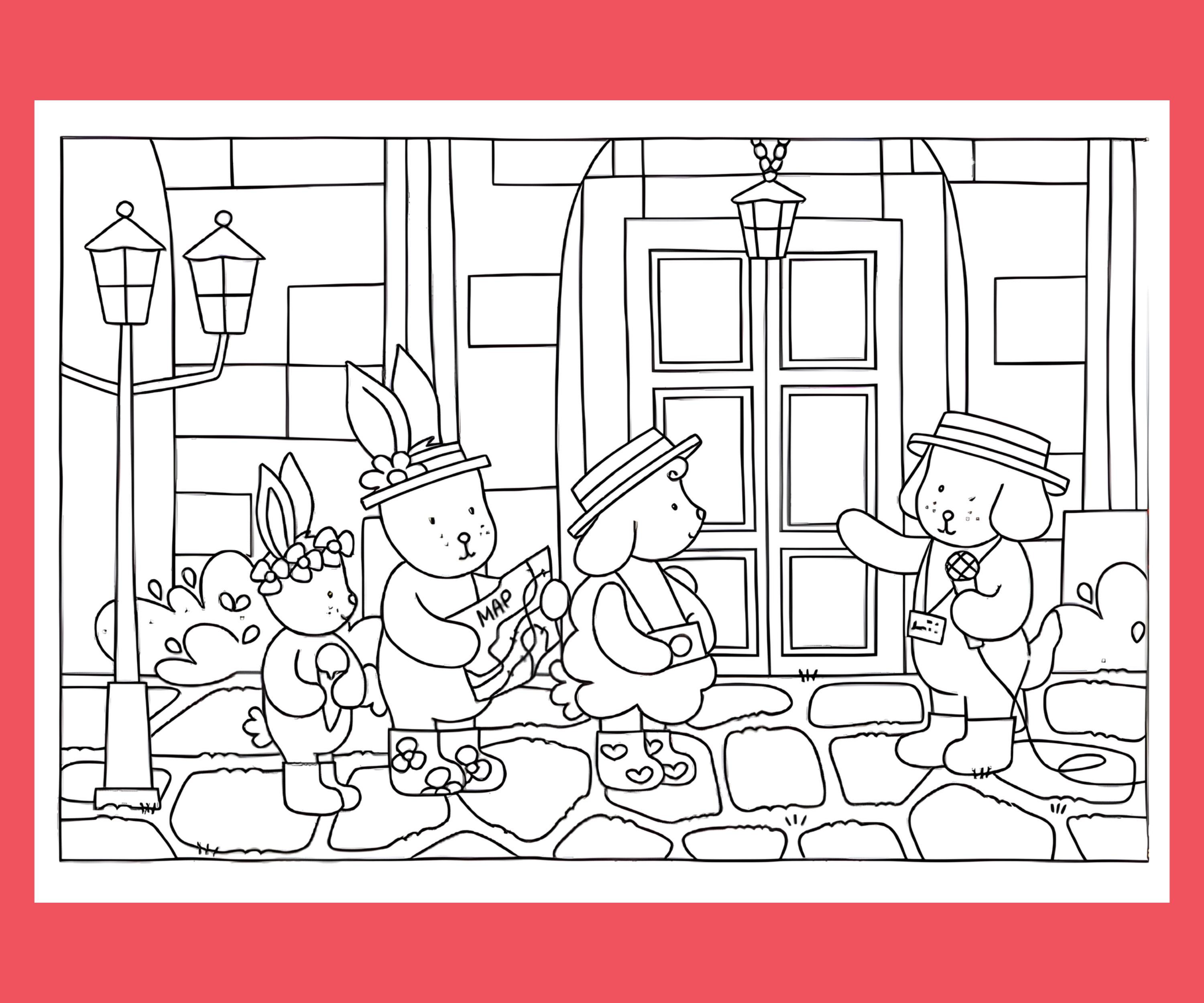 Whimsical Creatures Coloring Book | Printable Kids' Activity PDF, Cozy ...