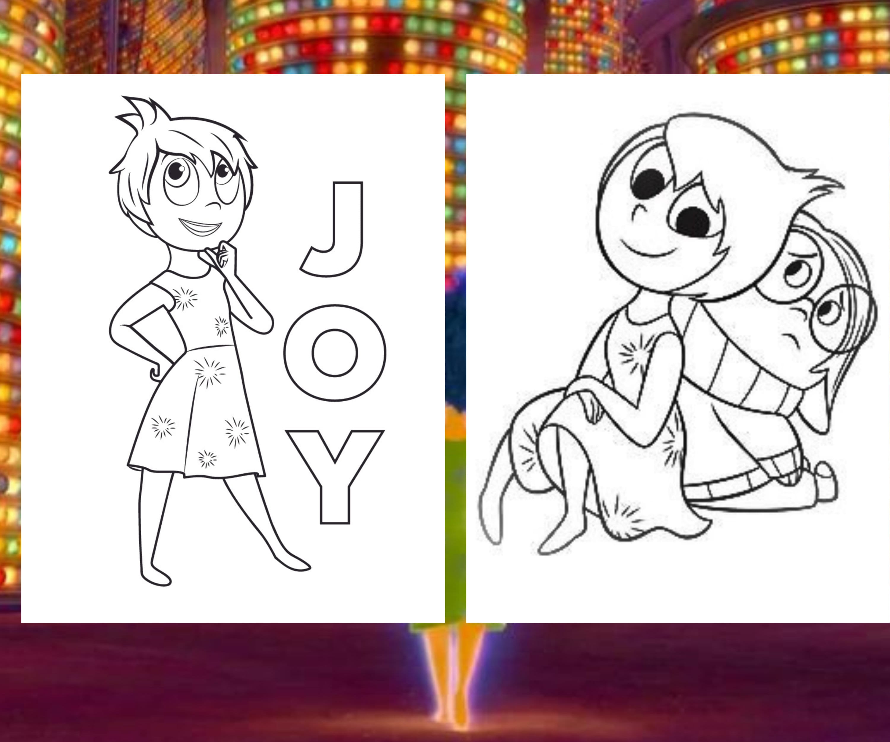 Inside Out Coloring Pages | Printable Kids' Activity PDF, Coloring Book ...