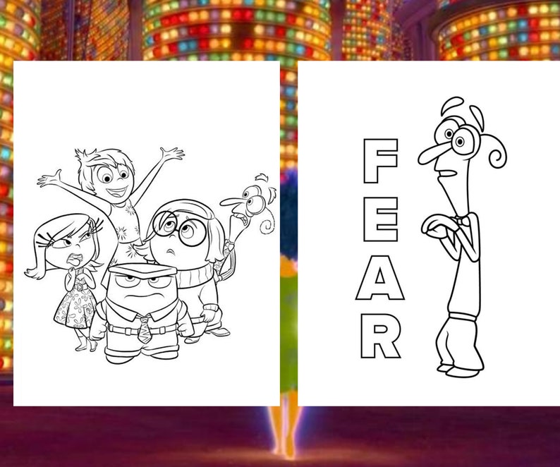 Inside Out Coloring Pages | Printable Kids' Activity PDF, Coloring Book ...