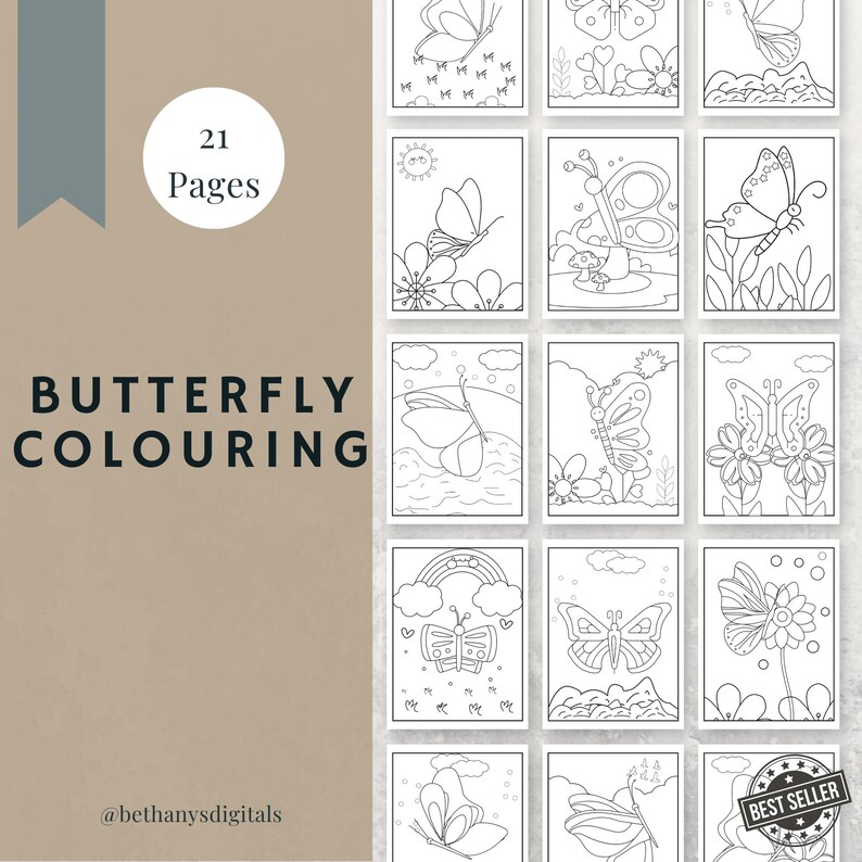 Butterfly Coloring Pages | Printable PDF | Adult & Kids Coloring Pages ...