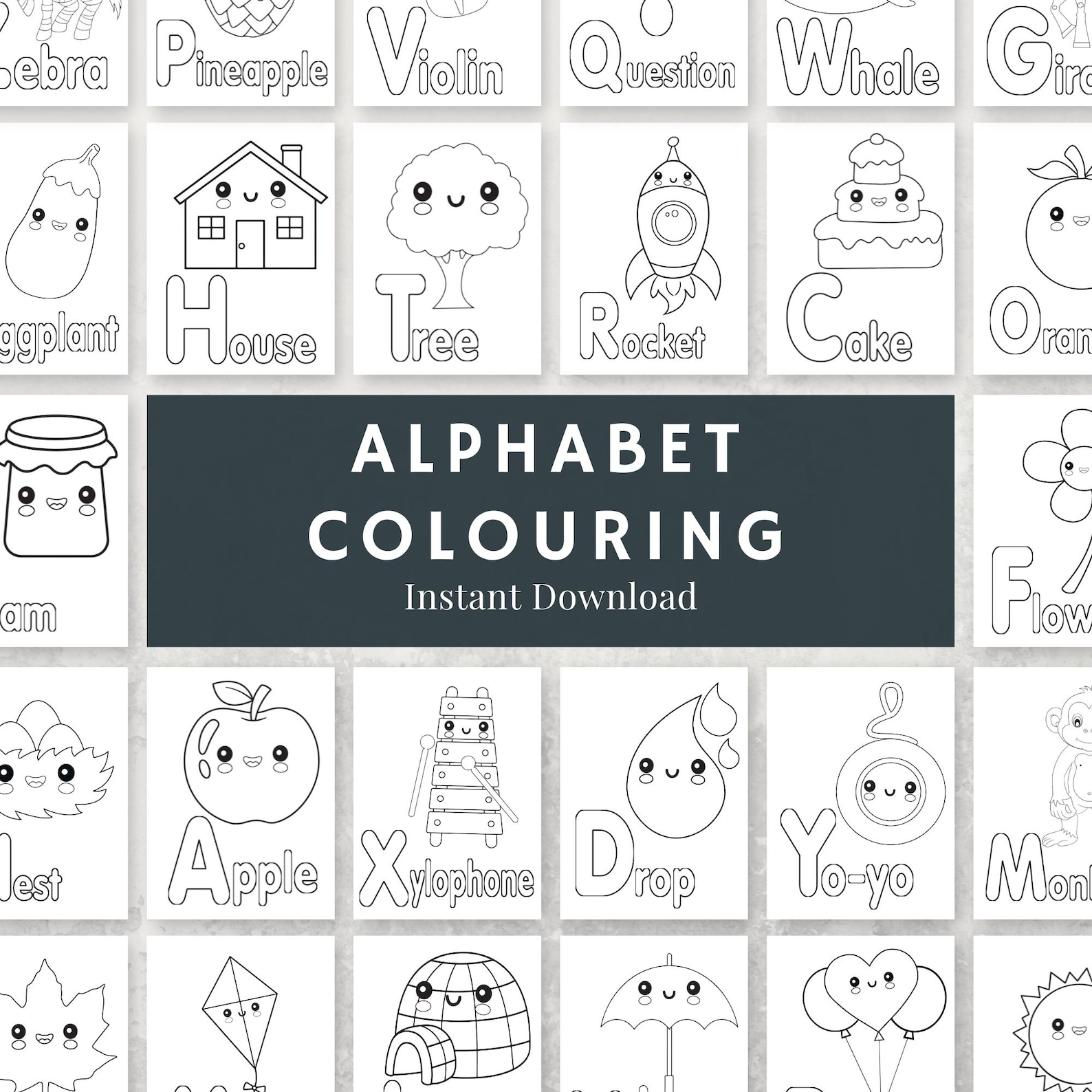 Alphabet Coloring Pages for Kids | Printable ABC Letters | Educational ...
