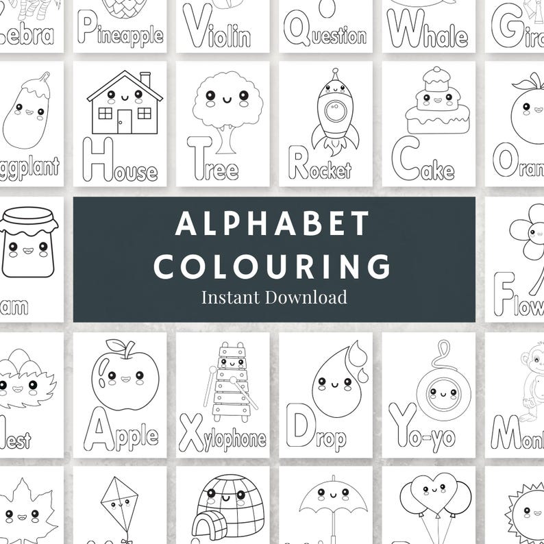 Alphabet Coloring Pages for Kids | Printable ABC Letters | Educational ...