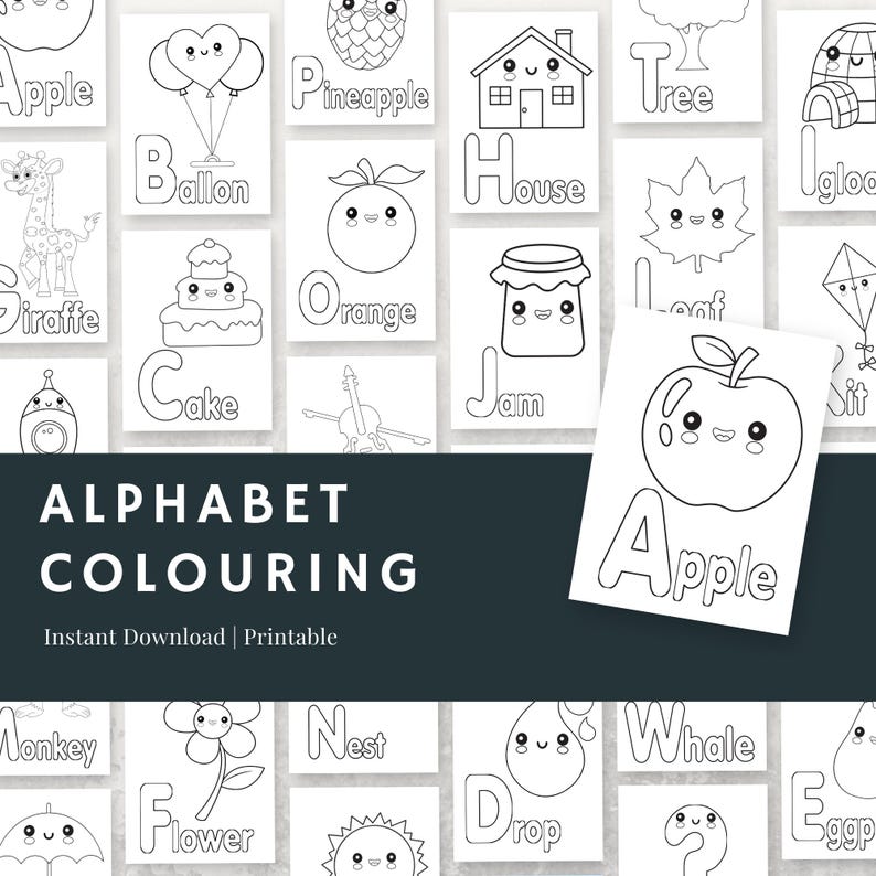 Alphabet Coloring Pages for Kids | Printable ABC Letters | Educational ...