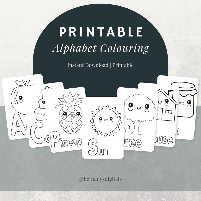 Alphabet Coloring Pages for Kids | Printable ABC Letters | Educational ...