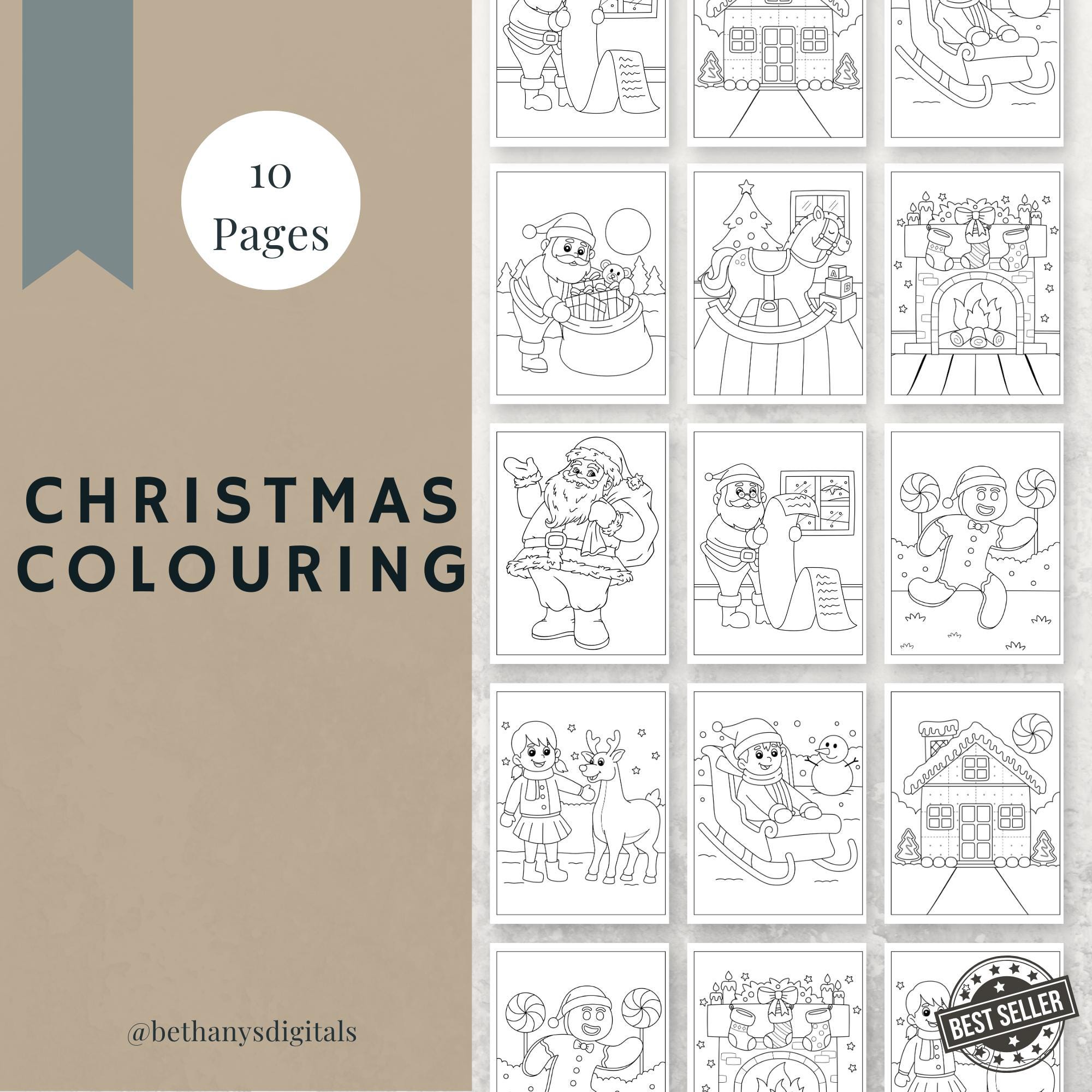 Printable Christmas Coloring Pages | Festive Holiday Coloring for Kids ...