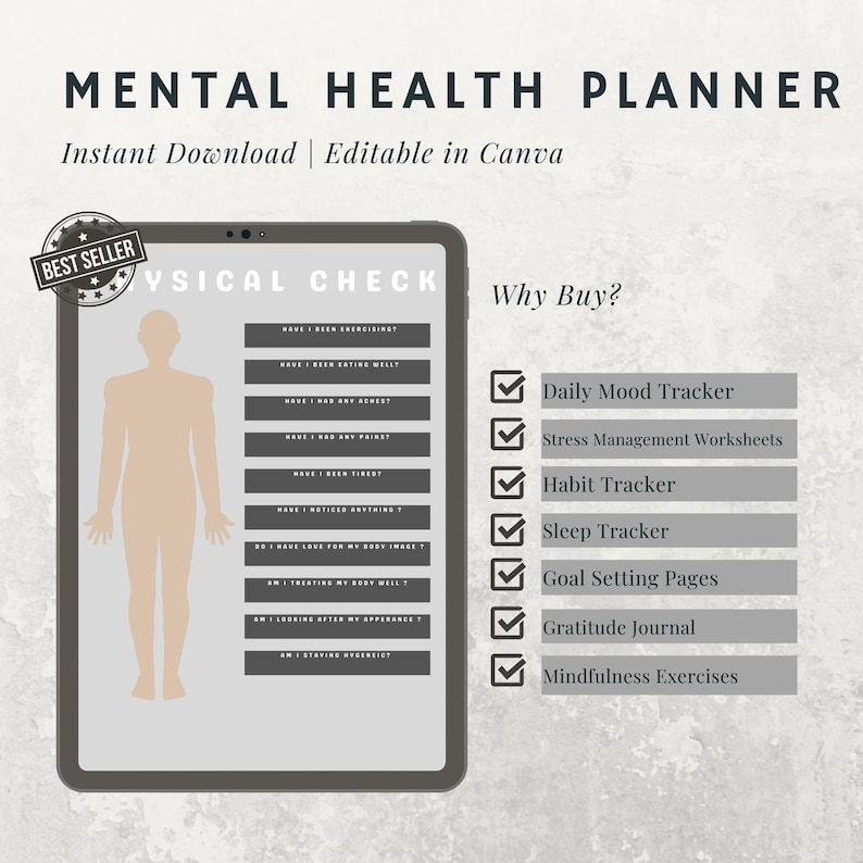 Ultimate Digital Mental Health Planner | Self-care & Wellness Tracker ...