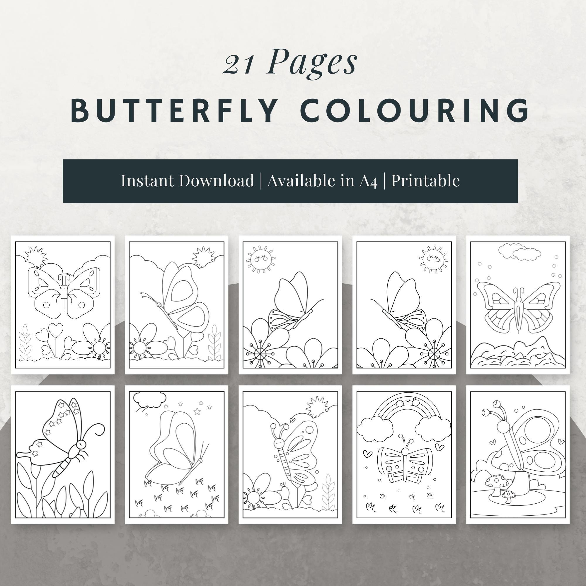 Butterfly Coloring Pages | Printable PDF | Adult & Kids Coloring Pages ...
