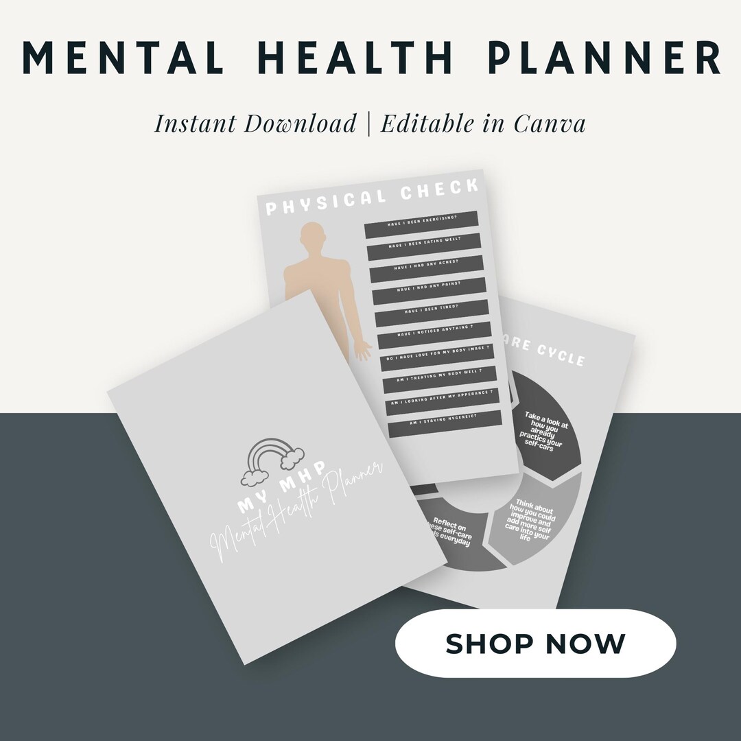 Ultimate Digital Mental Health Planner | Self-care & Wellness Tracker ...