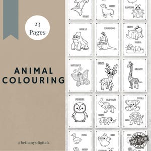 Printable Animal Coloring Pages for Kids | Fun Animal Designs | Instant ...