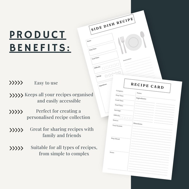 Ultimate Digital Recipe Card Templates | Organize & Share Your Recipes ...