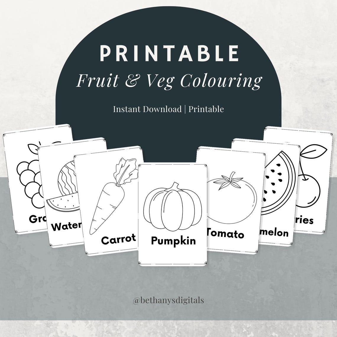 Fruit & Veg Coloring Pages | Printable Coloring Sheets | Kids and ...