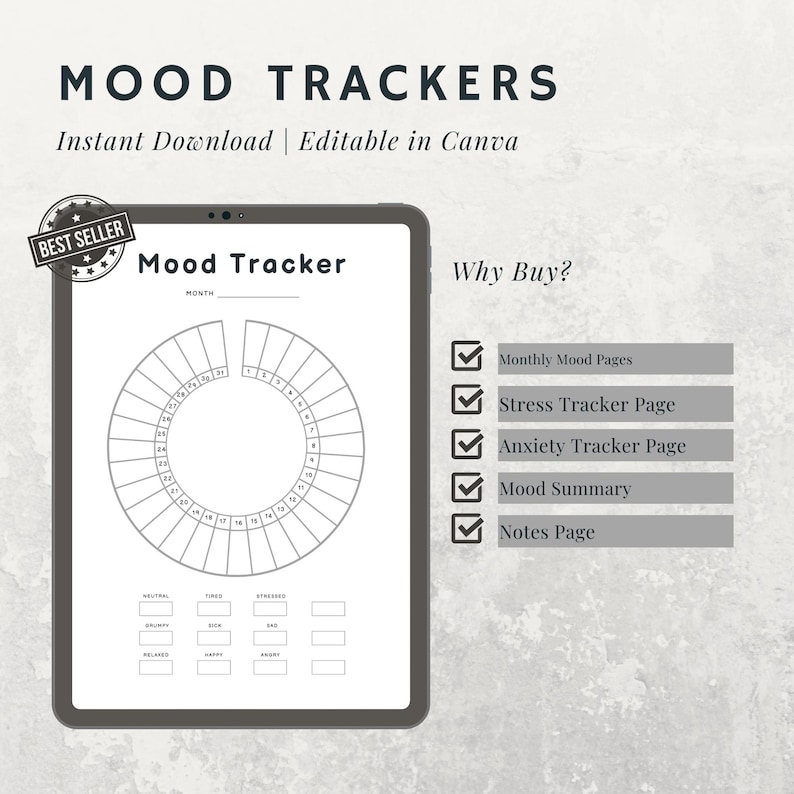 Ultimate Digital Mood Tracker Templates | Track & Improve Your Mental ...