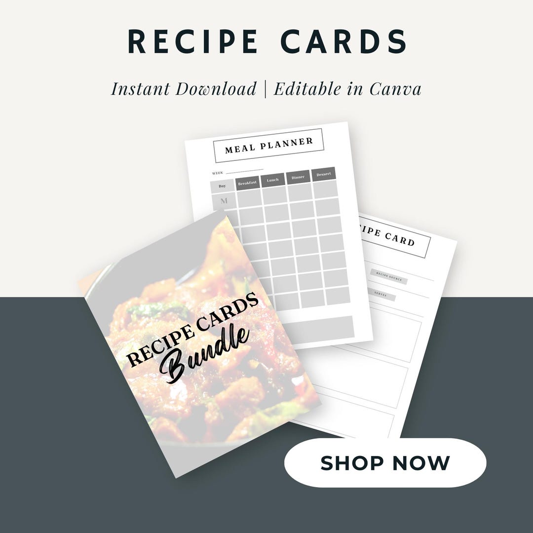 Ultimate Digital Recipe Card Templates | Organize & Share Your Recipes ...