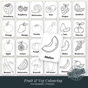 Fruit & Veg Coloring Pages | Printable Coloring Sheets | Kids and ...