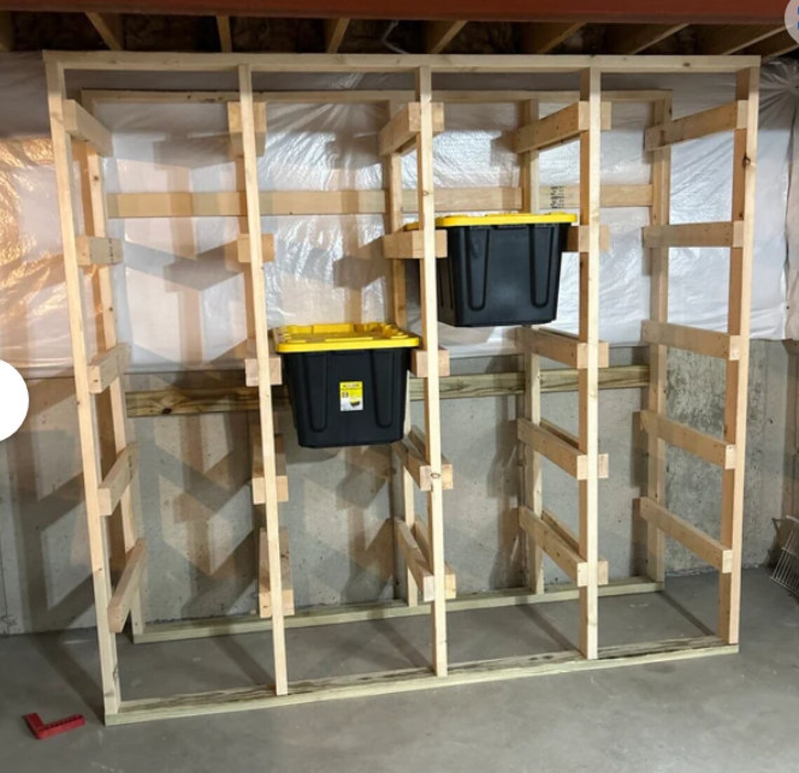 Garage Bin Rack Plans, Tote Storage, DIY Plans, 27 Gallon Box Storage ...