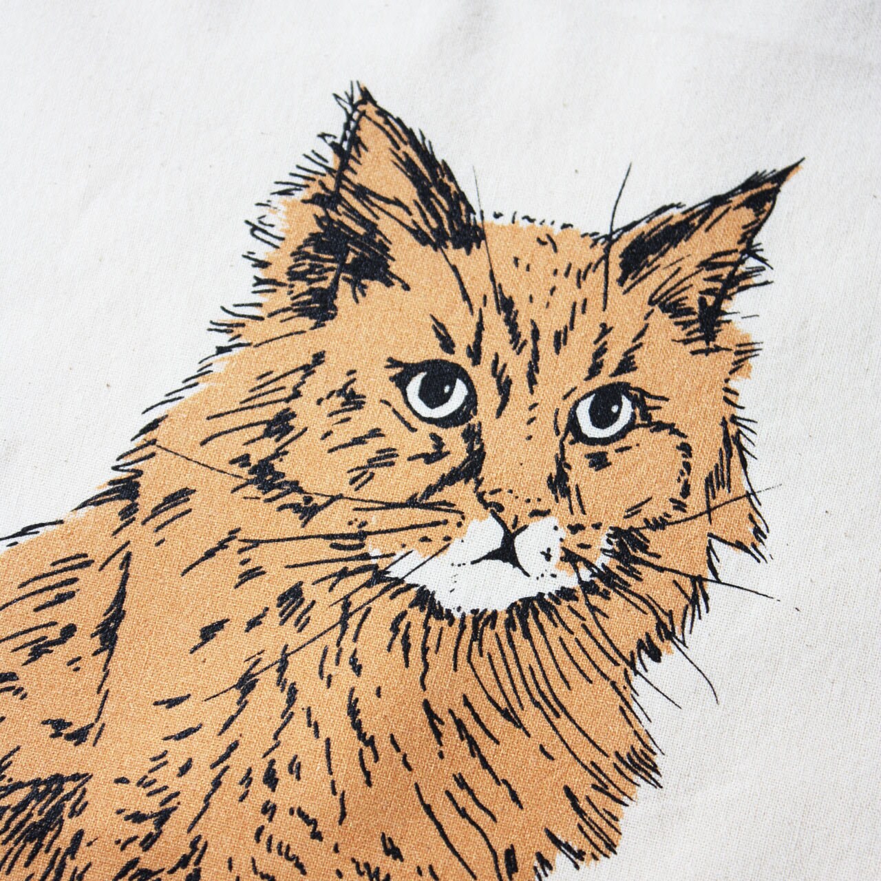 Ginger Cat Tote Bag Hand Printed on Cotton by Fiona Hamilton - Etsy