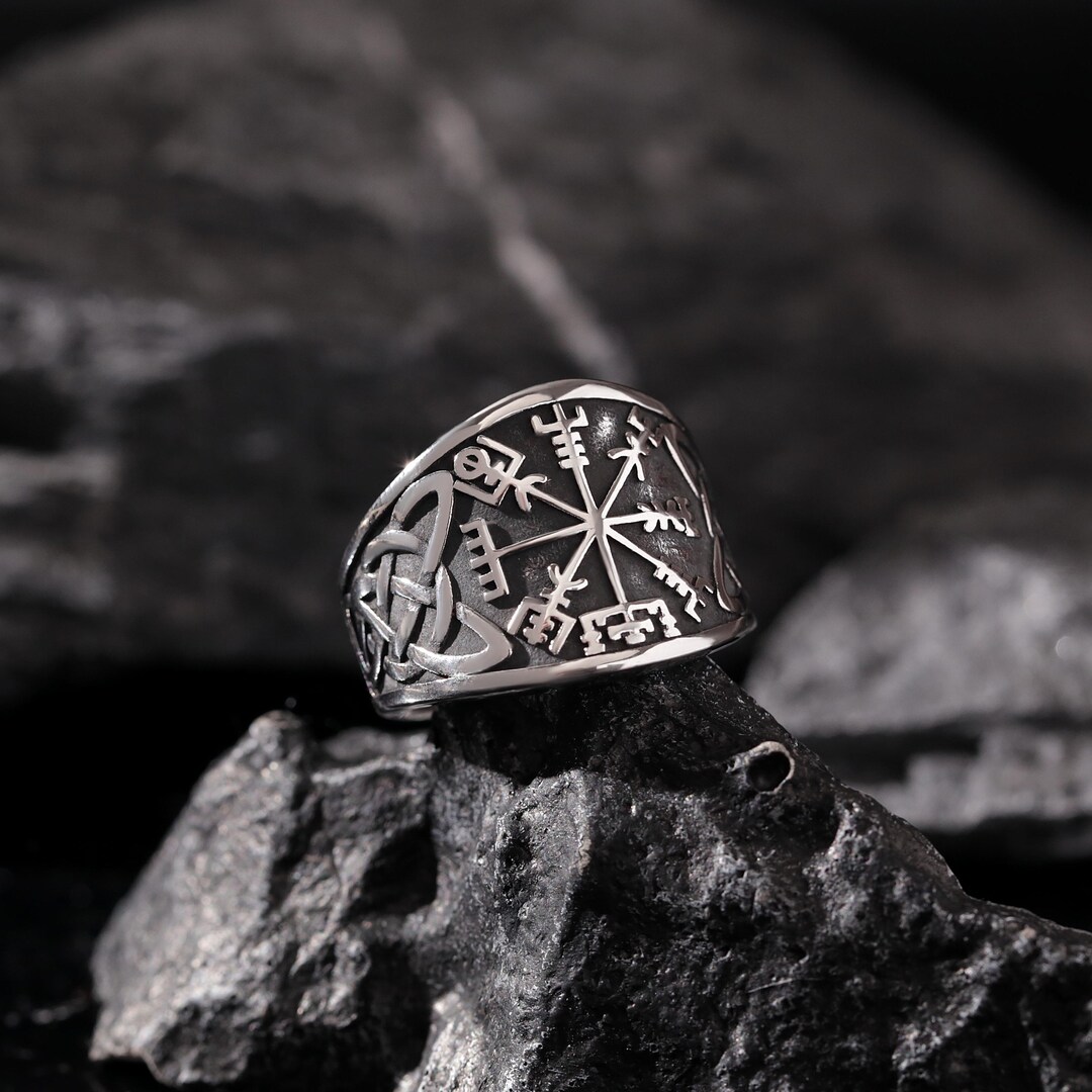Helm of Awe Ring - Nordic Gungnir Design - Handmade Norse Viking ...