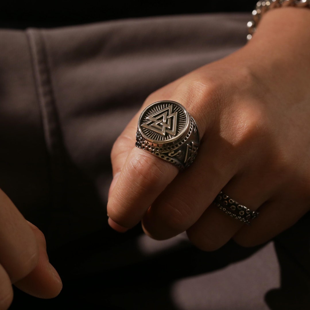 Valknut Energy Ring - Solar Ray & Infinity Empowerment, Norse Viking ...