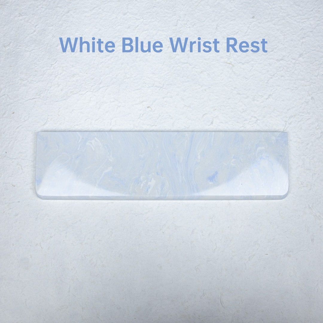 White Blue Quartz Stone Keyboard Wrist Rest - Etsy