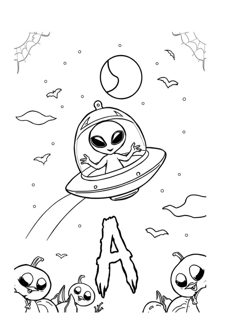 Boo-tiful Halloween Coloring ABC Book - Etsy