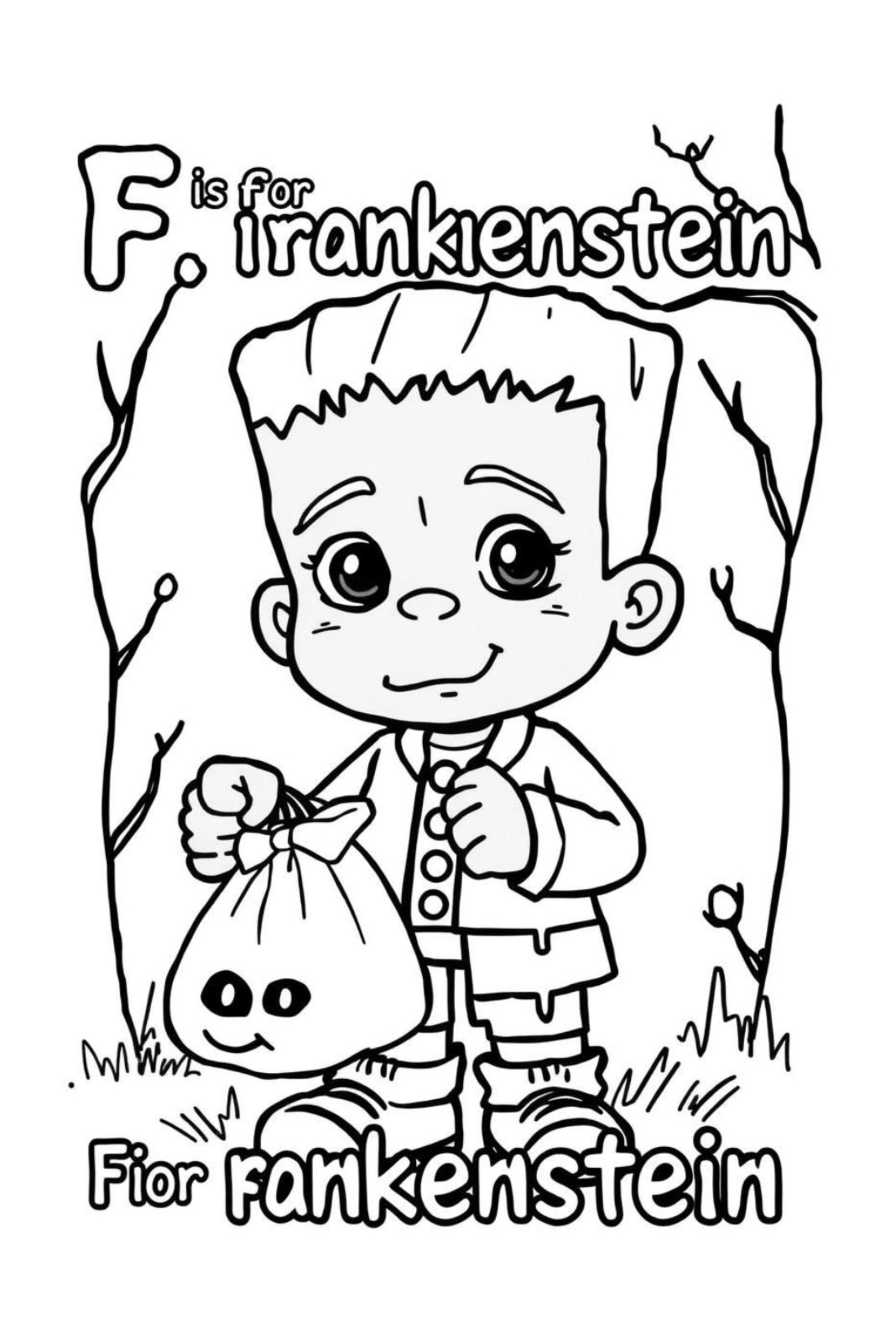 Boo-tiful Halloween Coloring ABC Book - Etsy