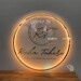 Customisable Round LED Acrylic Sign - Personalised Glowing Wedding/home ...