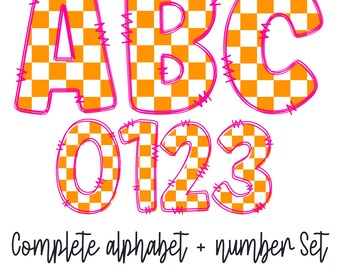 Alphabet Letters PNG Bundle, Camoflauge Alpha Doodle, Hand Drawn Doodle ...