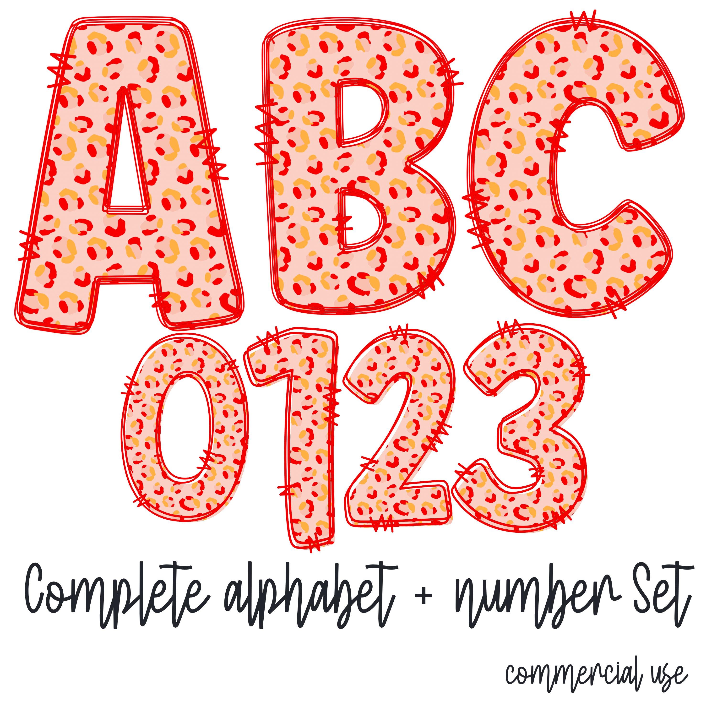 Kansas City Alphabet Letters PNG Bundle, FOOTBALL SEASON Alpha Doodle ...
