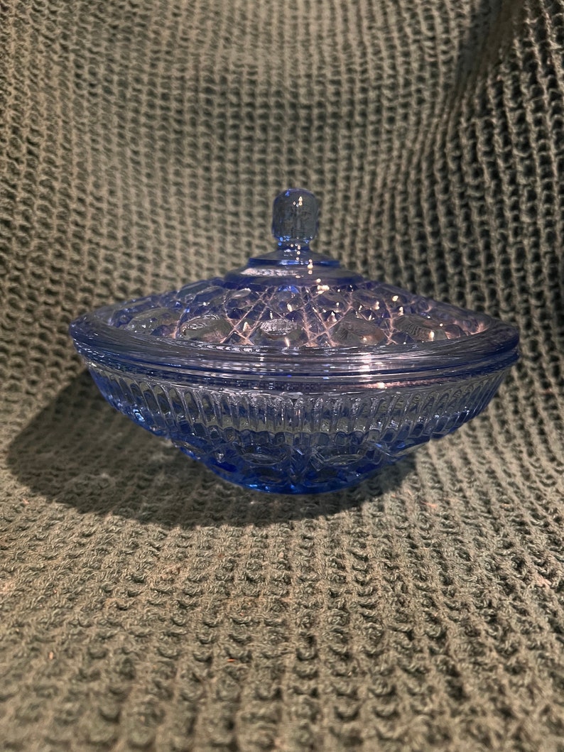Vintage Indiana Glass Windsor Button & Cane Federal Glass Candy Dish ...