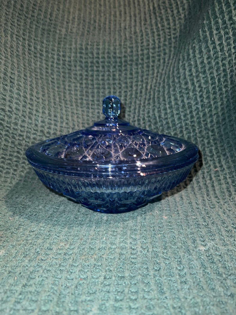 Vintage Indiana Glass Windsor Button & Cane Federal Glass Candy Dish ...