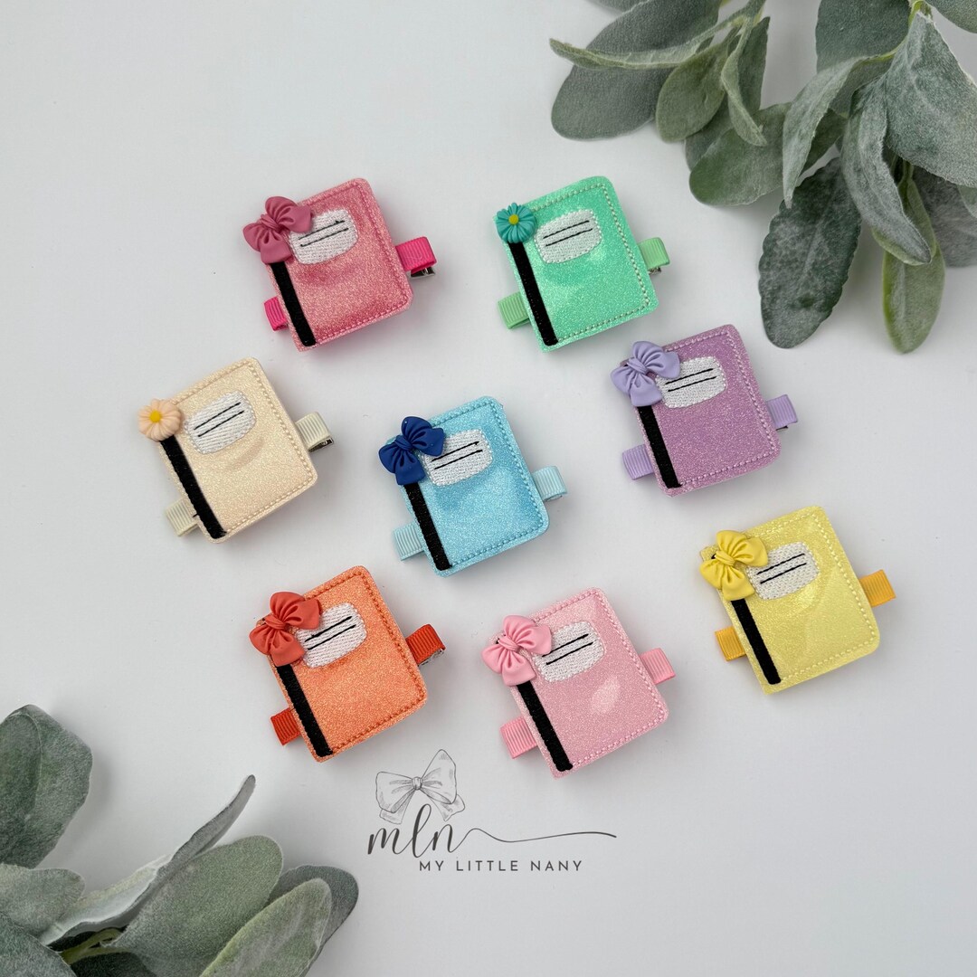 Notebook Hair Clips, Back to School Clips, Clips for School, Clippies ...