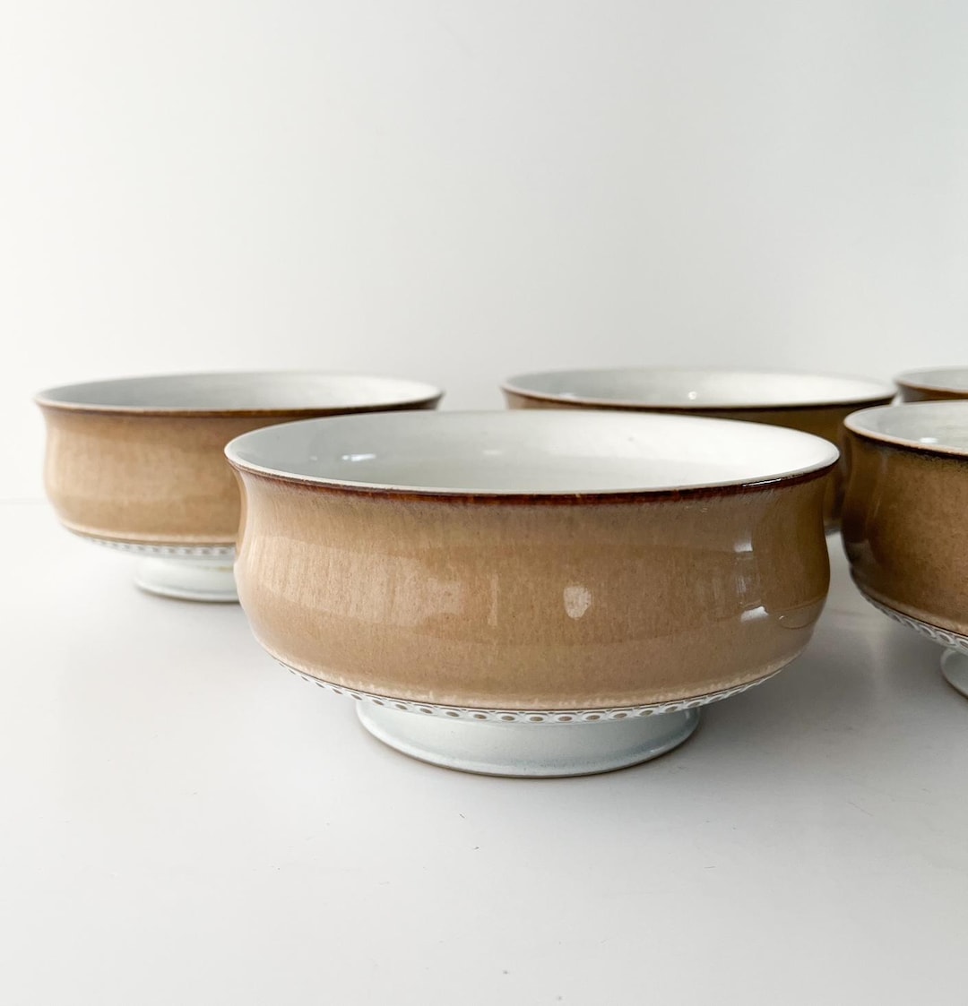 Vintage Denby Pottery Bowl Set of 5, Denby Seville Soup/cereal Bowls ...