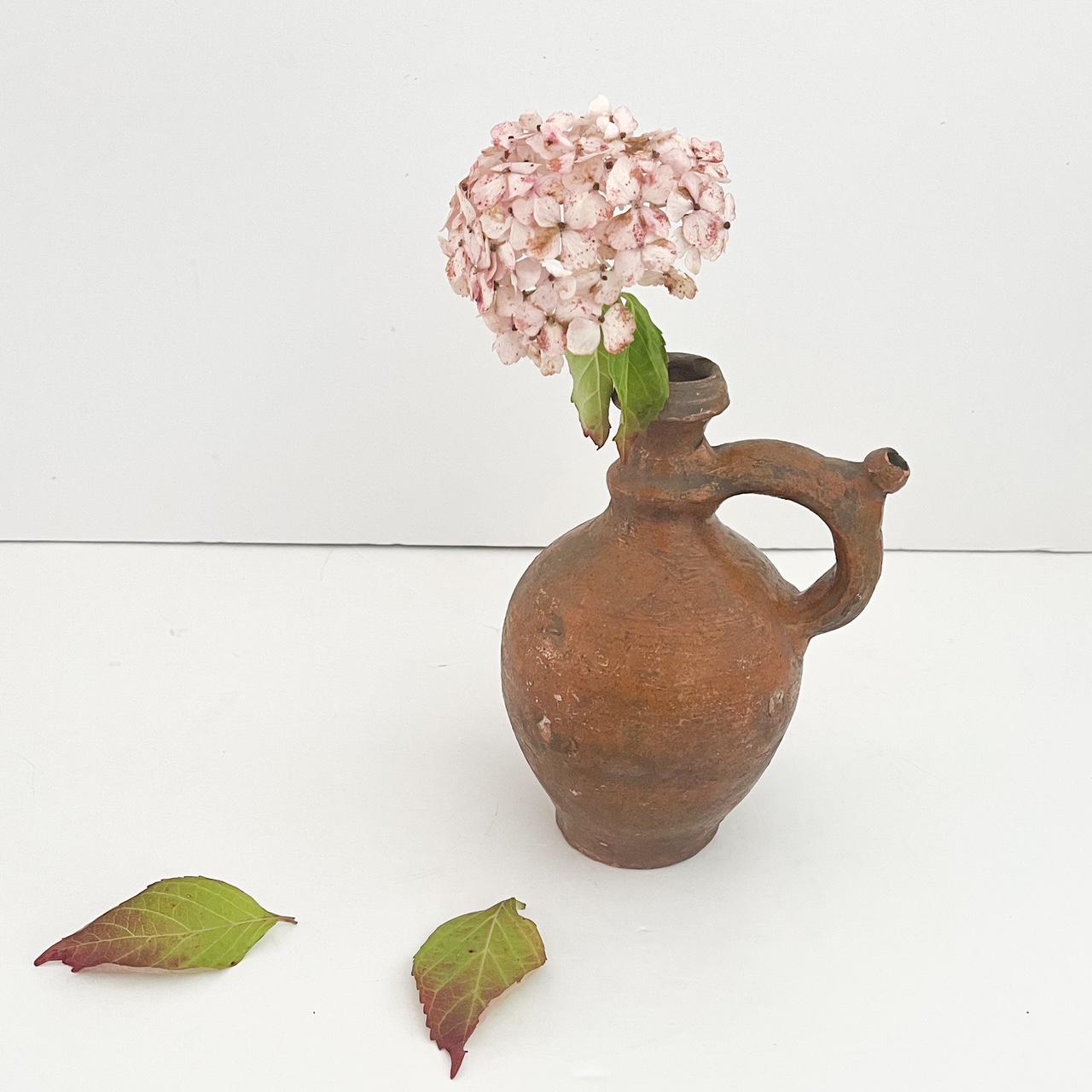 Antique Glazed Terracotta Jug: Rustic Pottery Vase - Etsy