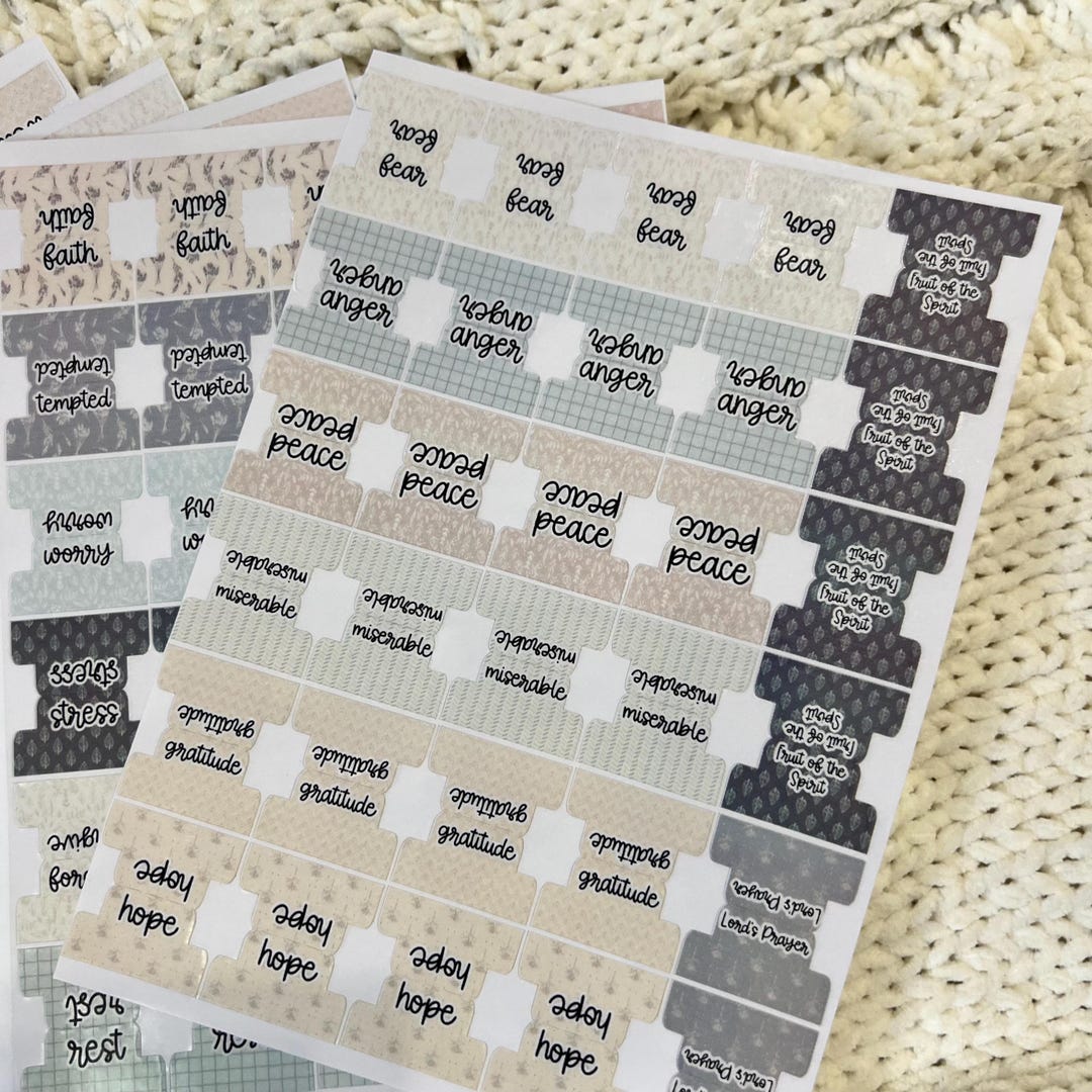 Prayer Tabs Books the Bible Tabs With Pretty Gifts for Christian Bible ...