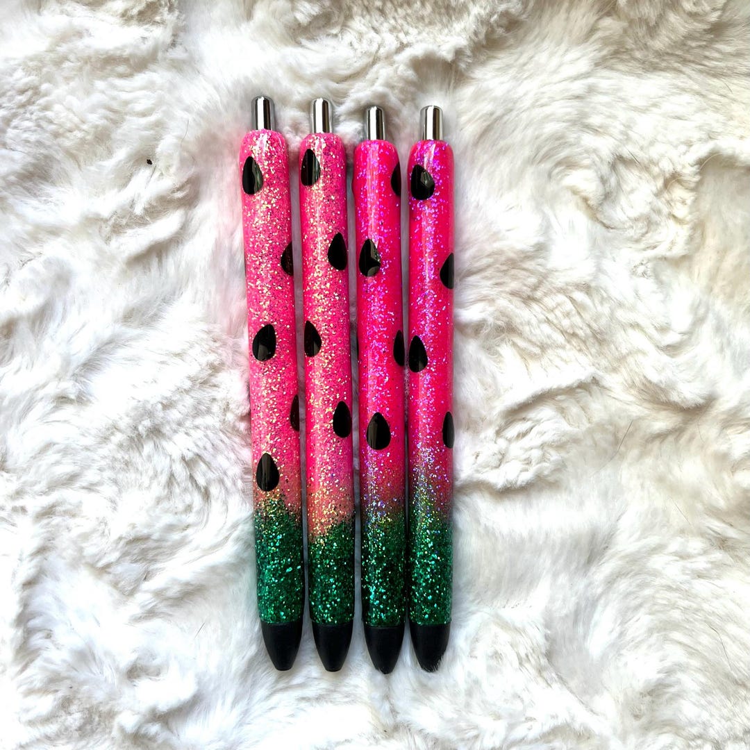 Watermelon Epoxy Glitter Pens - Etsy