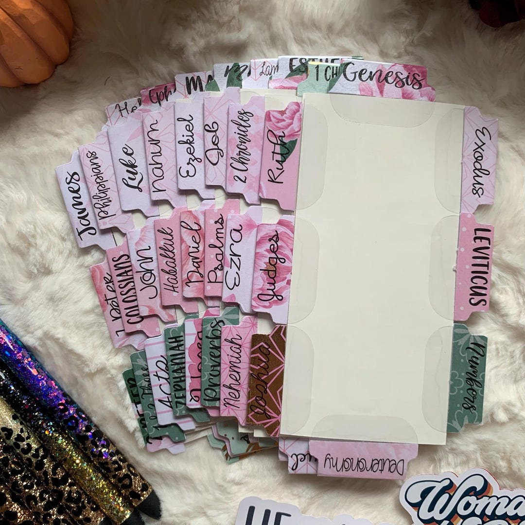 Name Above Books Bible Tabs With Pretty Gifts for Christian Bible Tab ...