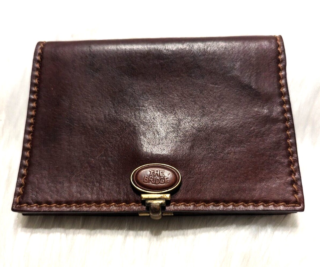 The Bridge Wallet Rare Italian Italy Genuine Leather Rare Excellent ...