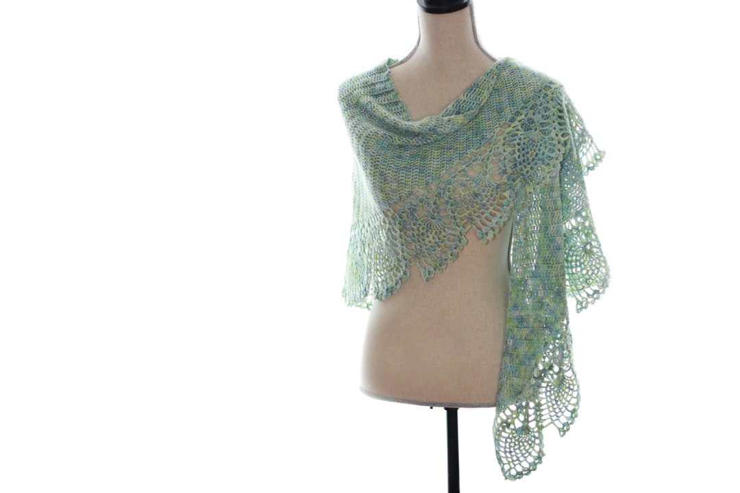 CROCHET PATTERN - Sea Glass Shawl - Instant Download (PDF) - Etsy