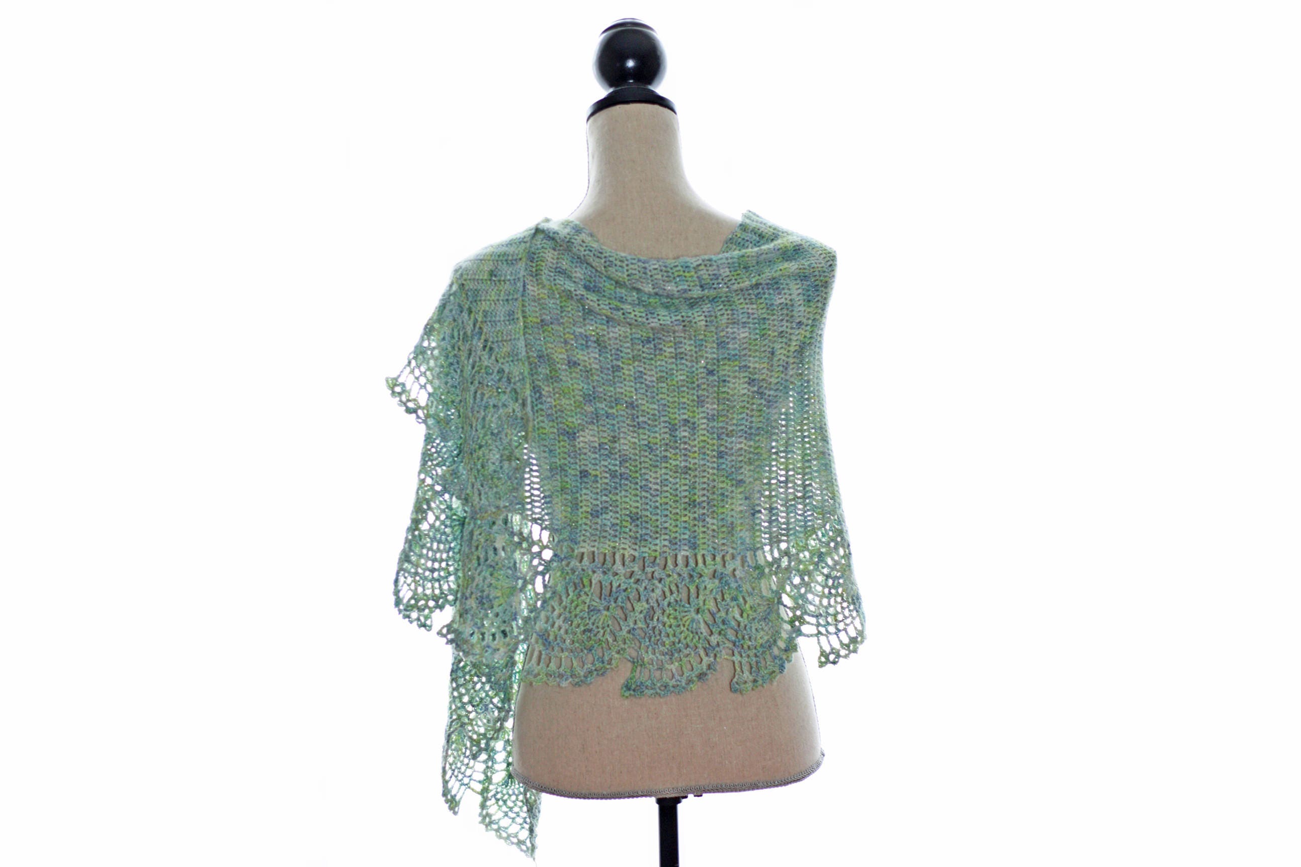 CROCHET PATTERN - Sea Glass Shawl - Instant Download (PDF) - Etsy
