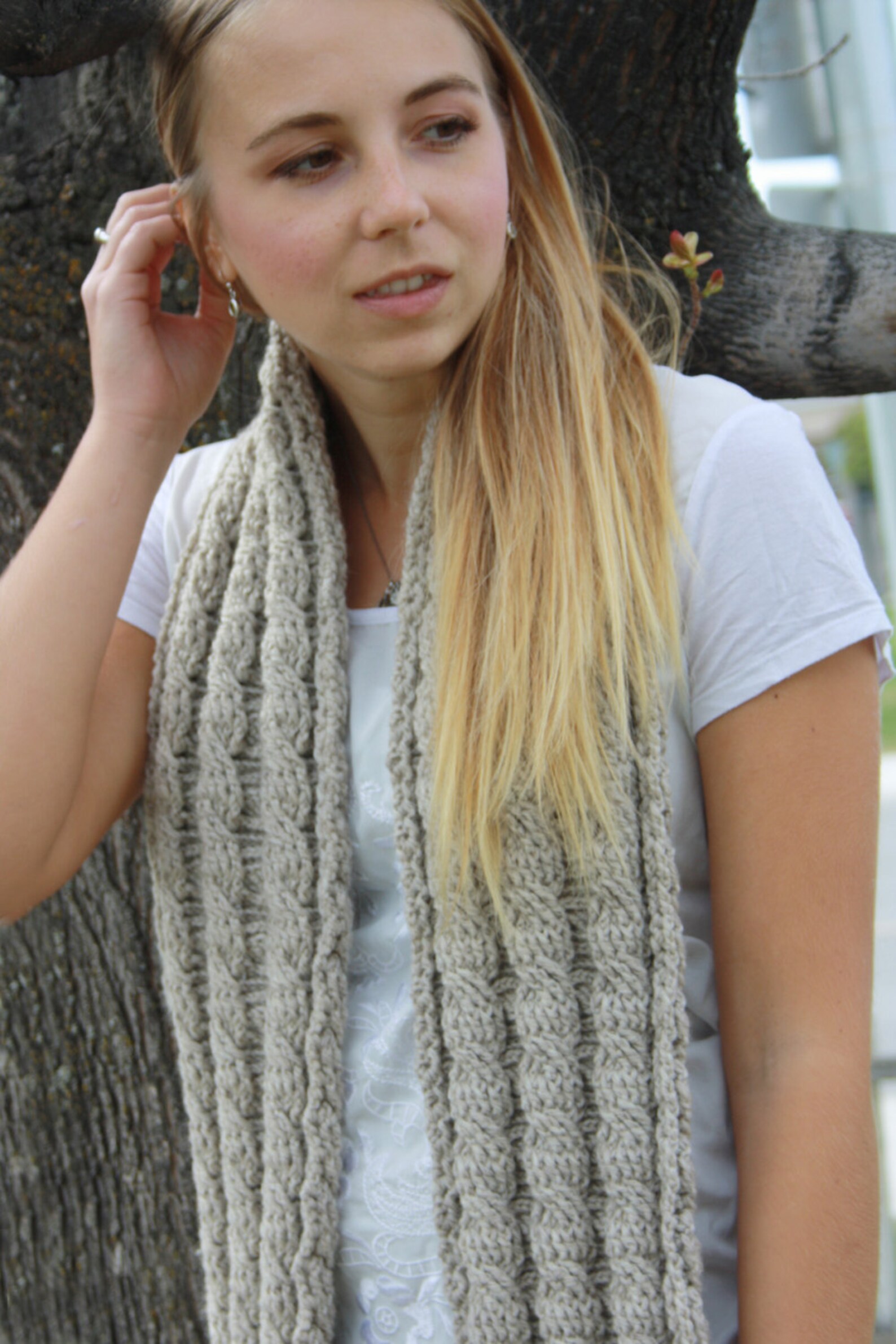 CROCHET PATTERN - Reversible Cable Scarf - Instant Download (PDF) - Etsy